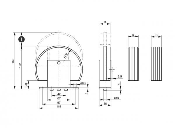 Spann-Box® tamaño 1 con perfil de reenvío / Murtfeldt - Alto ...